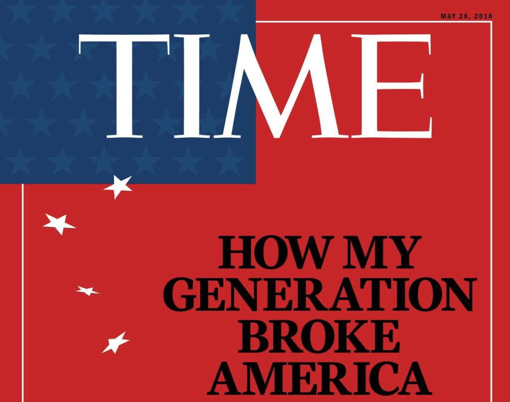 BOOMER GENERATION BREAKS AMERICA ON TIME COVER BUT NOT IN OUR HEARTS